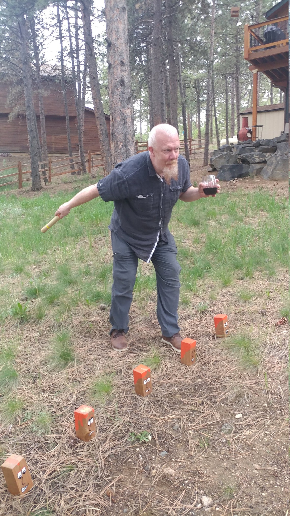 Custom Kubb Set for Outside Recreation Fun. Playable Anywhere There's a ...