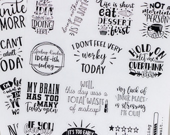 Sassy Sarcastic Planner Stickers - Etsy