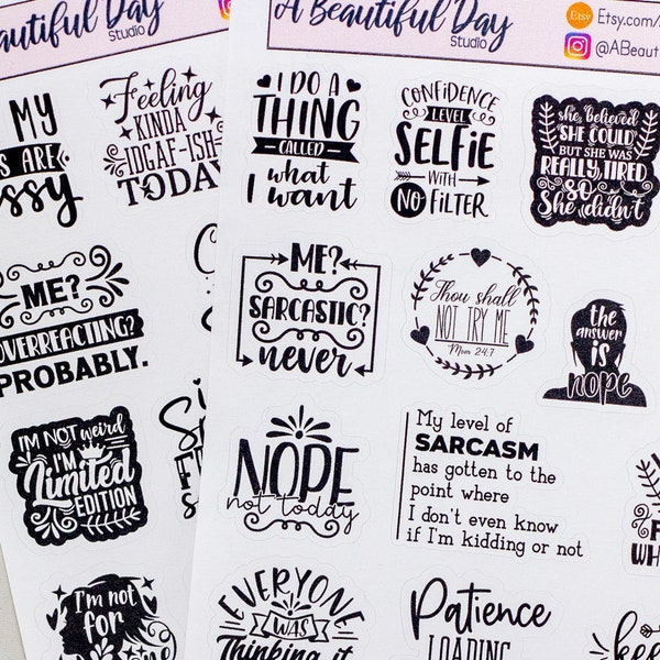 Sassy Stickers - Etsy