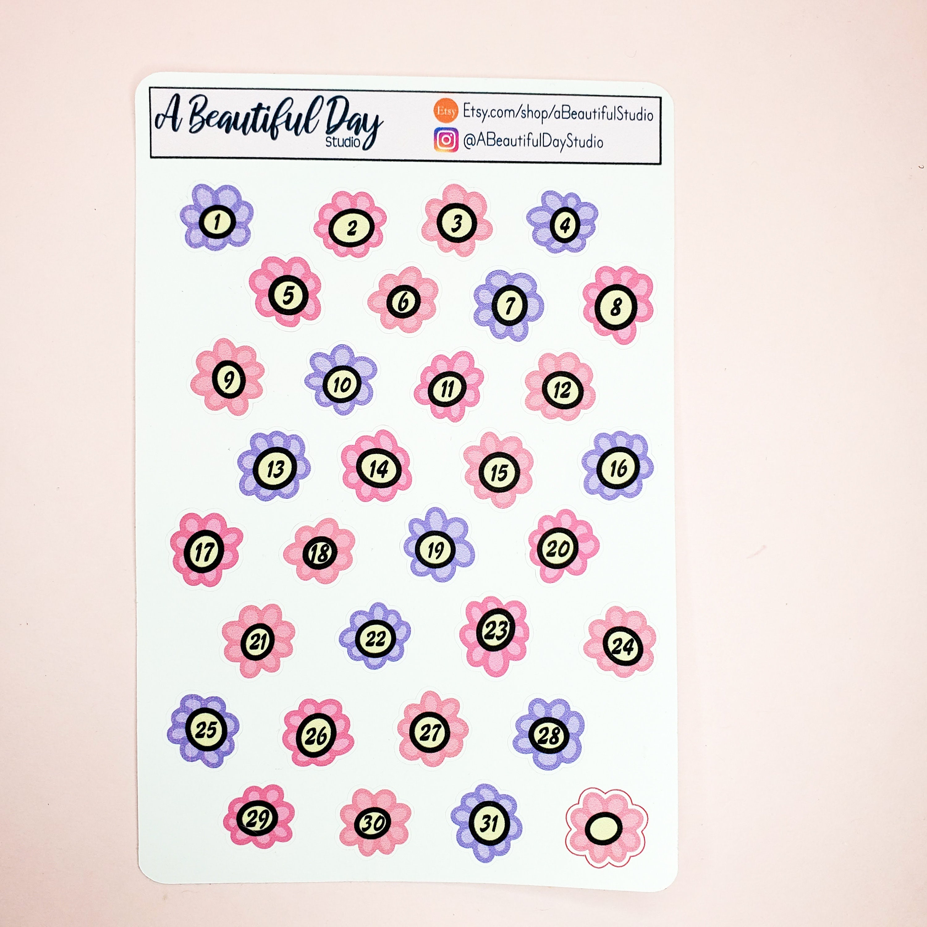 Date stickers for planner journal and bullet journal // bujo | Etsy