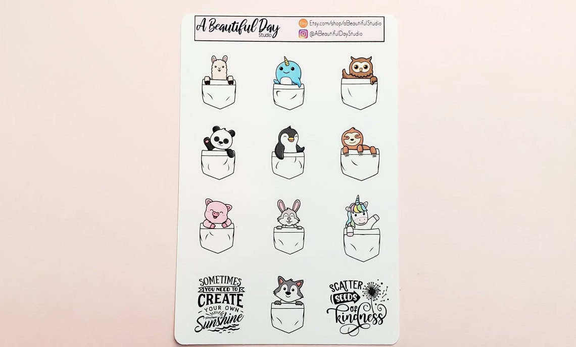 Cute Animal Planner Stickers - Etsy