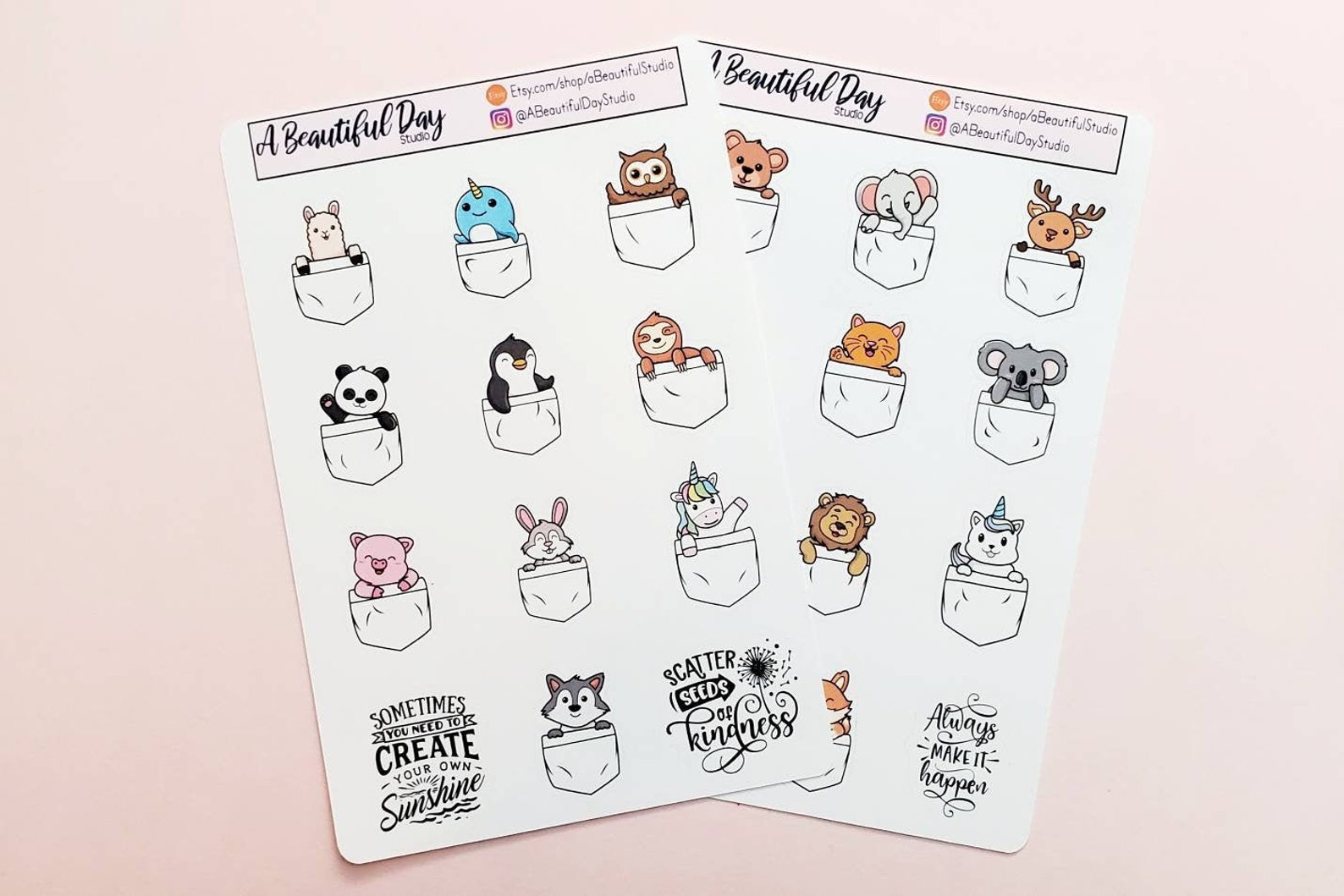 Cute Animal Planner Stickers - Etsy