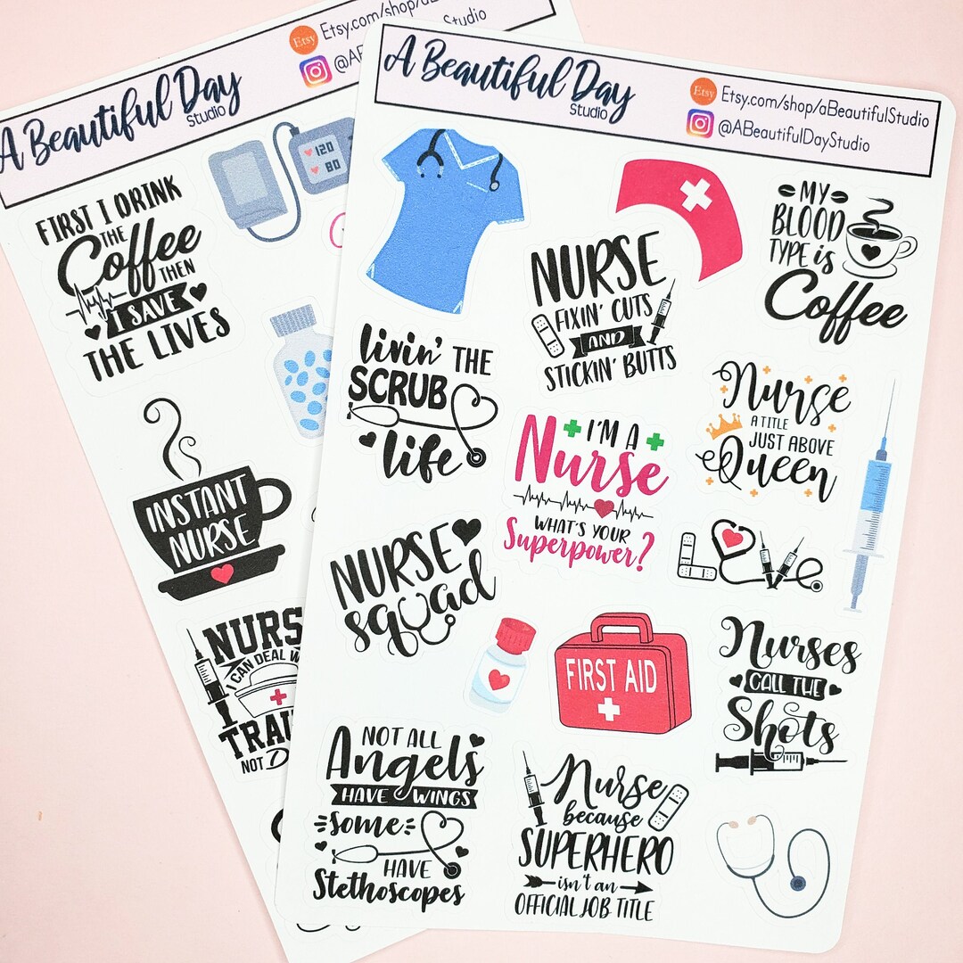 Nurse Stickers // Planner Stickers - Etsy