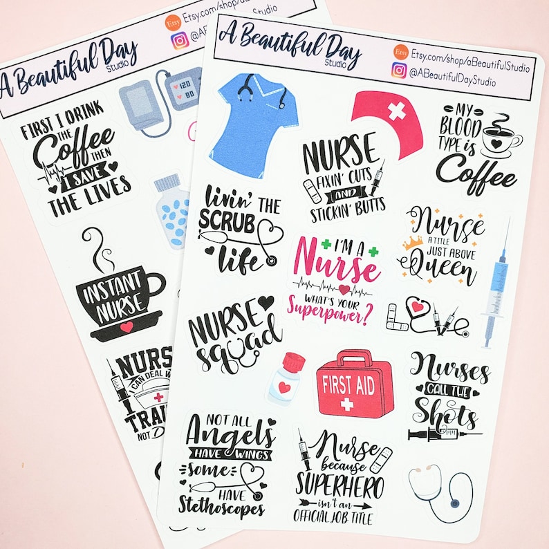 Nurse Stickers // Planner Stickers - Etsy