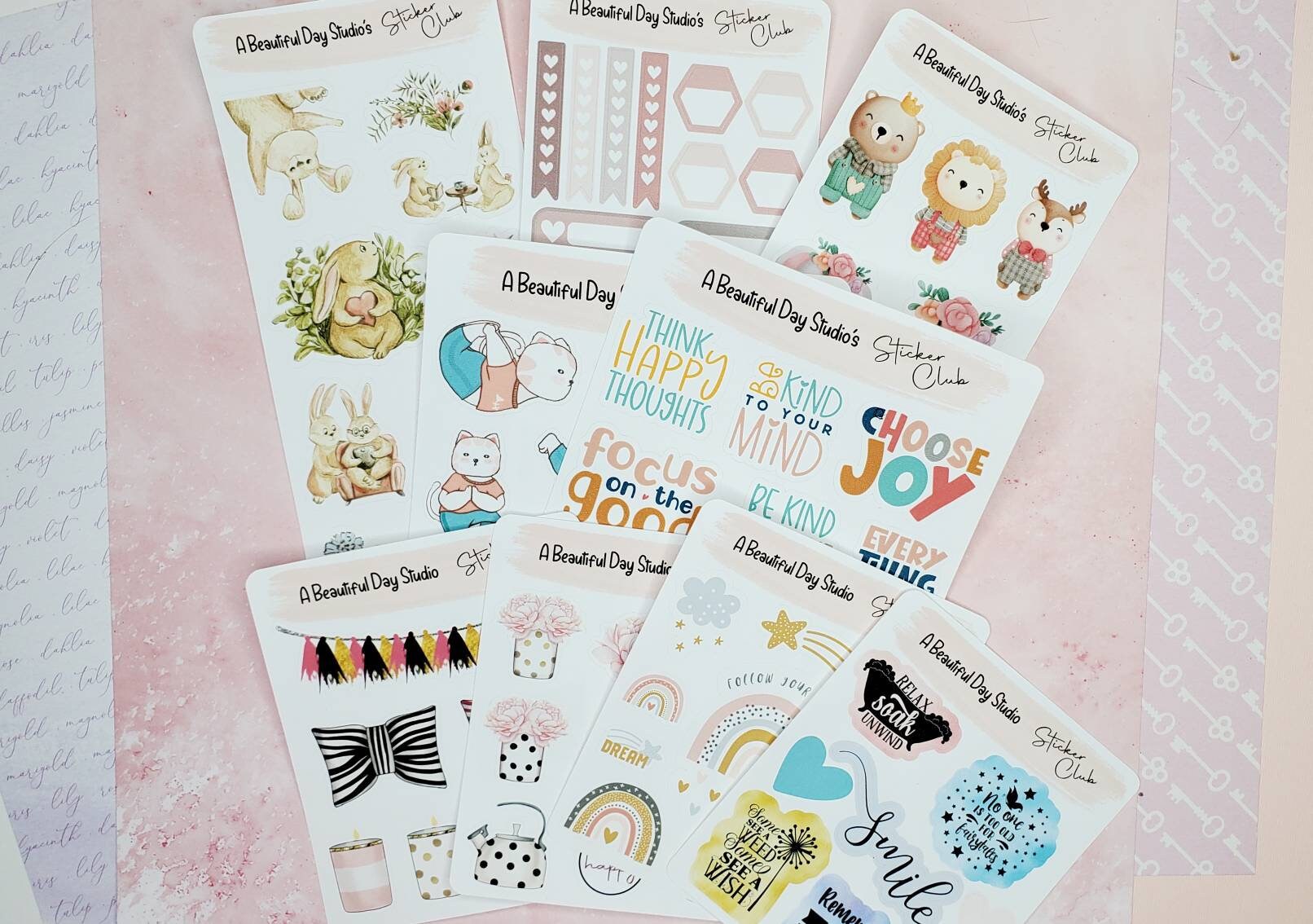 Sticker Club Packs Stickers for Planner Letters Journal | Etsy