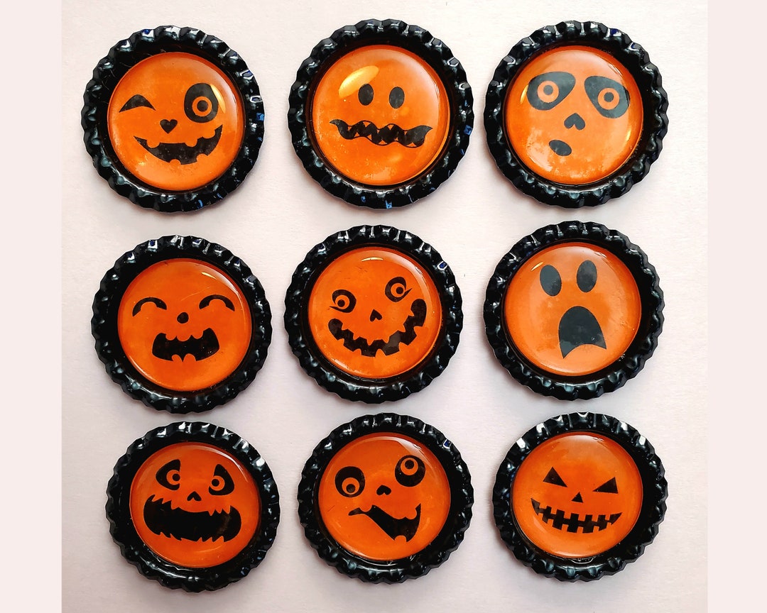 Halloween Pumpkin Magnet Gift Set // Refrigerator Magnets // Halloween ...