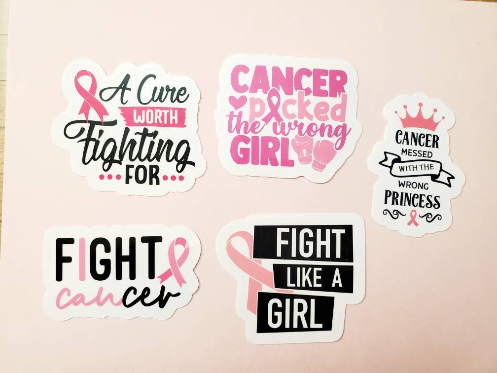 Breast Cancer Awareness Vinyl Stickers / Cancer Survivor - Etsy