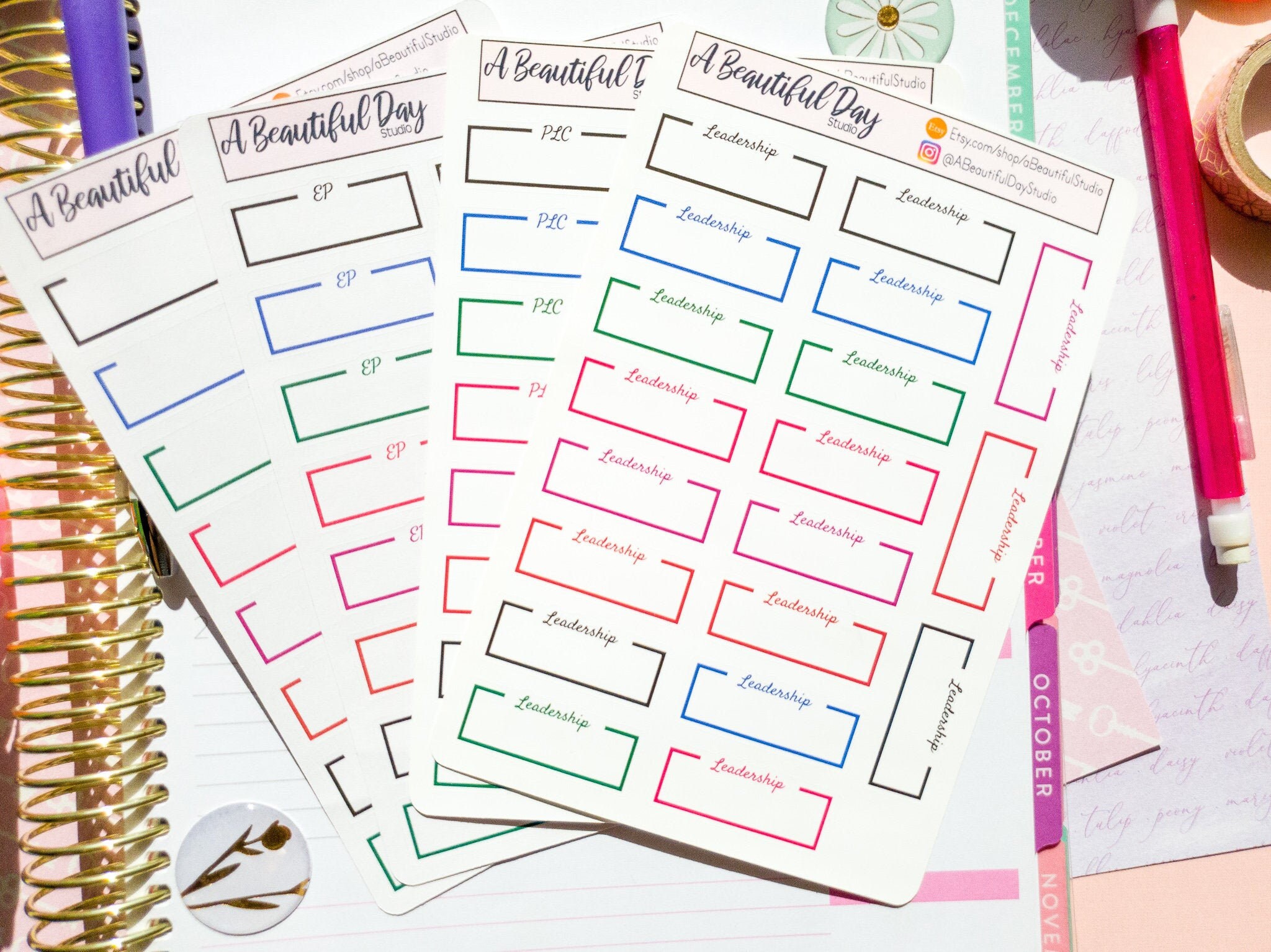 PLC meeting stickers // Leadership Meeting // EP // GATE // | Etsy