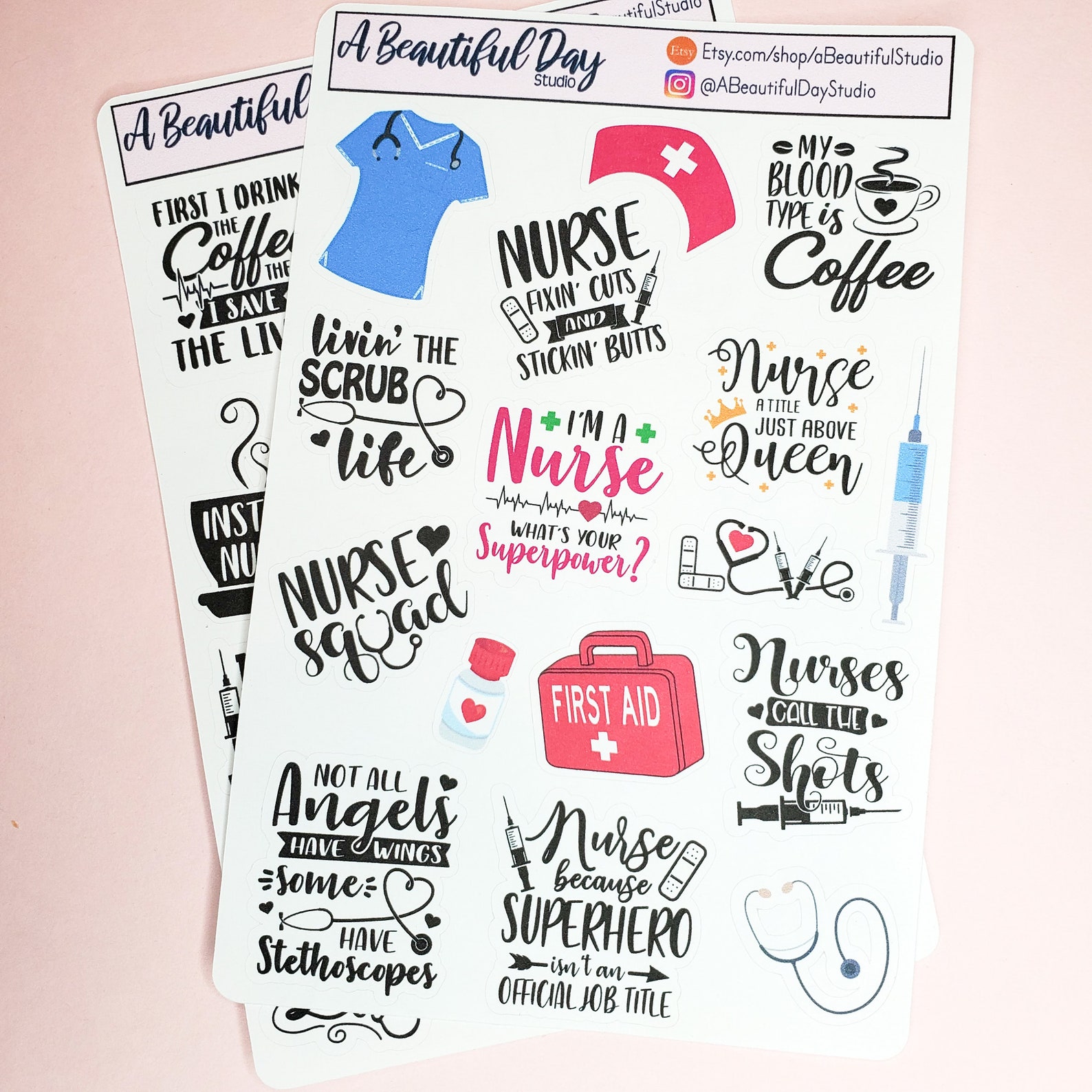 Nurse Stickers // Planner Stickers | Etsy
