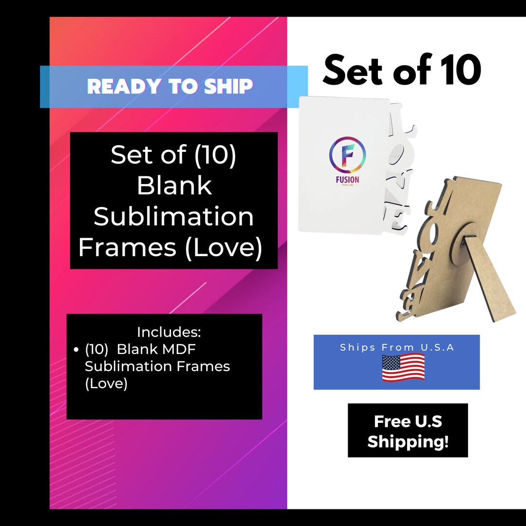 Sublimation Blank Frame Set Love MDF Hardboard 5x7 (set of 10) - Etsy