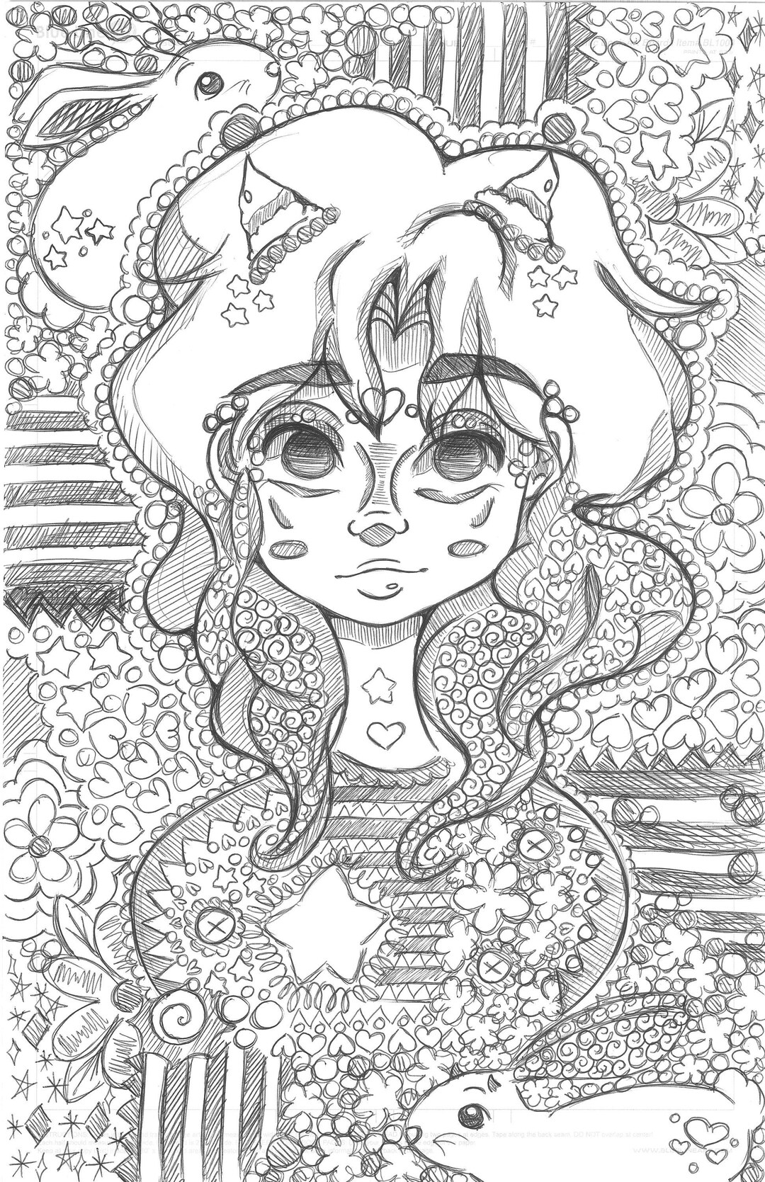 Cute Character With Jackalopes Coloring Page Digital Download - Etsy