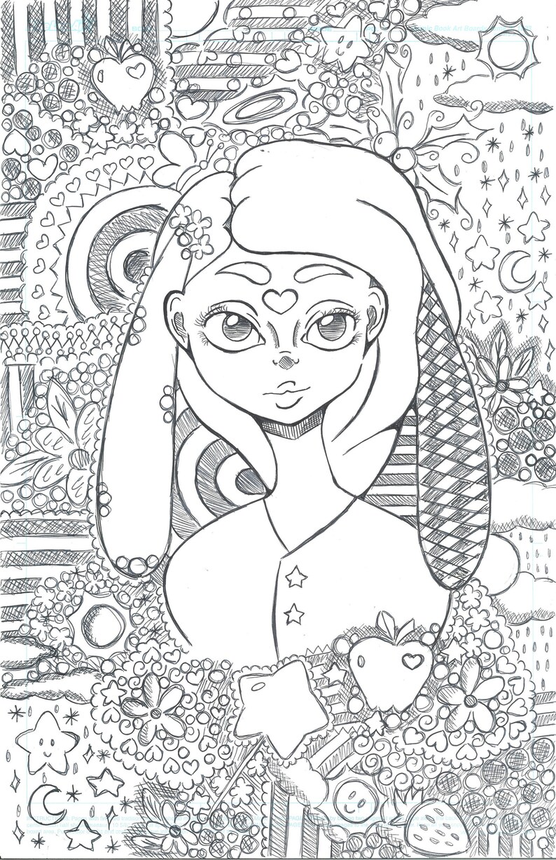 Dibujo de Bunny Girl para colorear - Etsy México