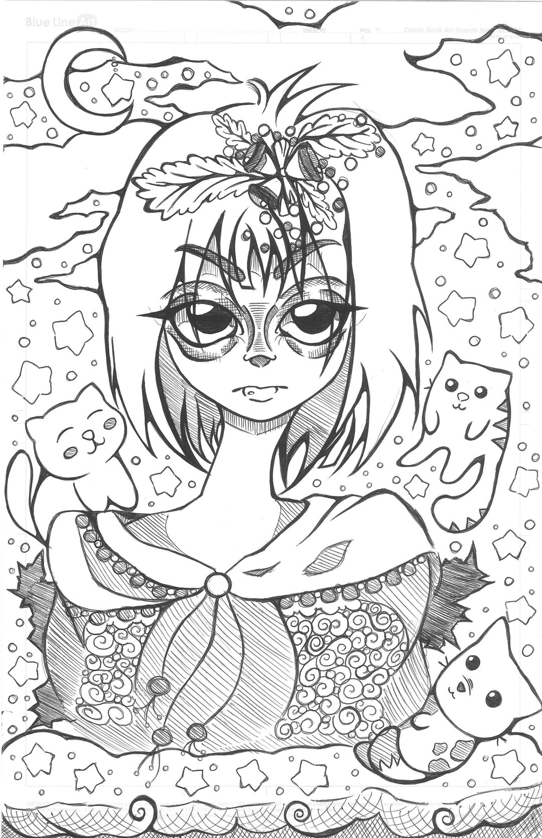Cats and Clouds Coloring Page Digital Download - Etsy
