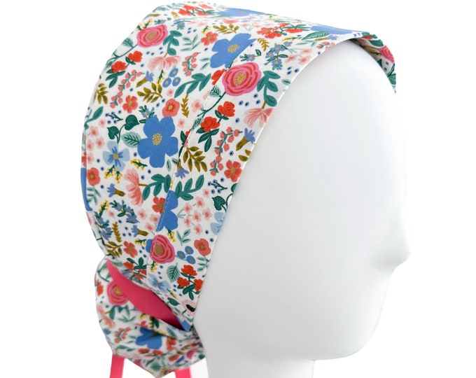 Rifle Paper Co Scrub Cap Wild Rose Cream Metallic | Adjustable Hair ...