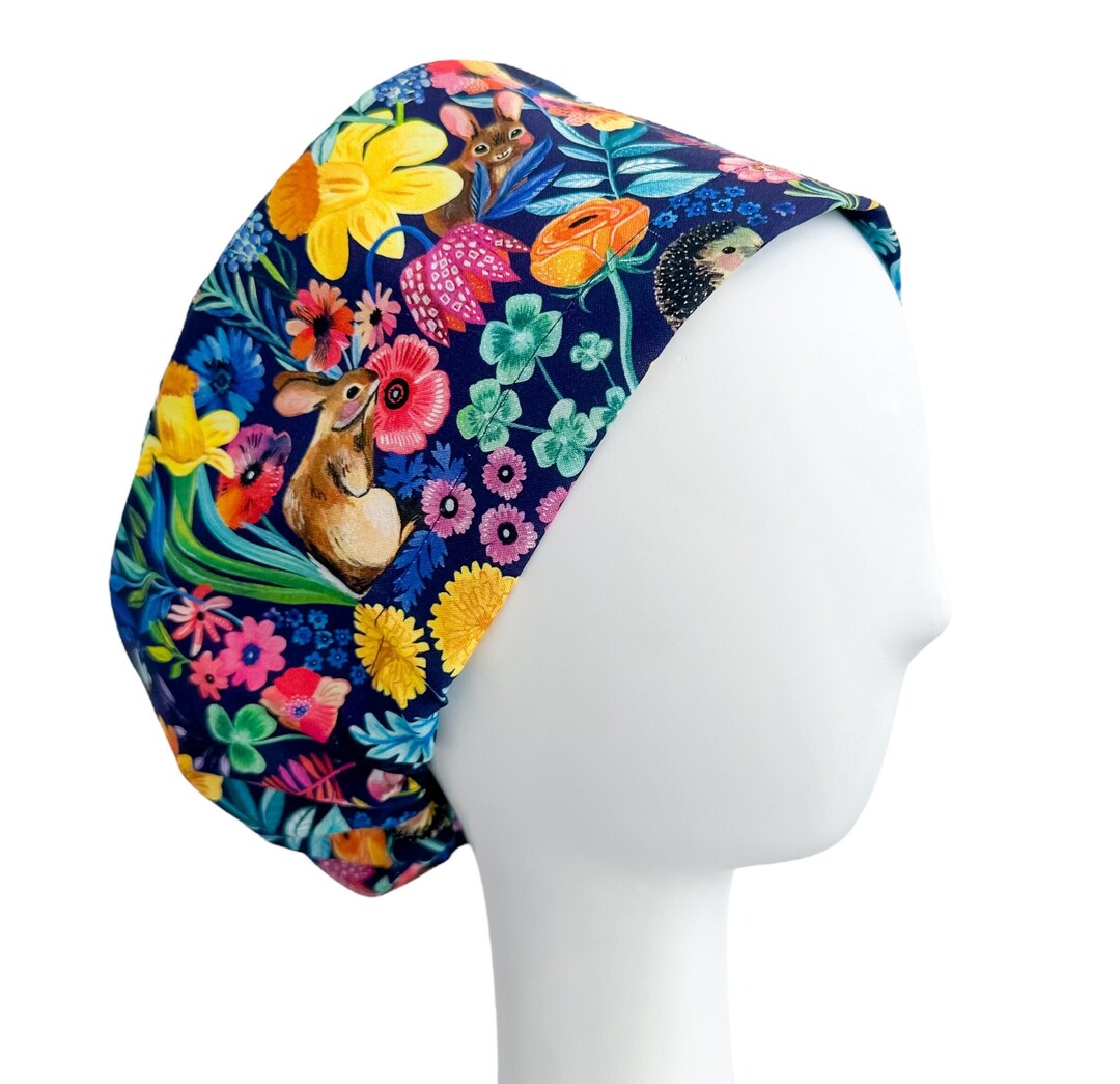 Euro Scrub Cap Hip Hopper in Navy Valentine's Print Easter Print Scrub ...