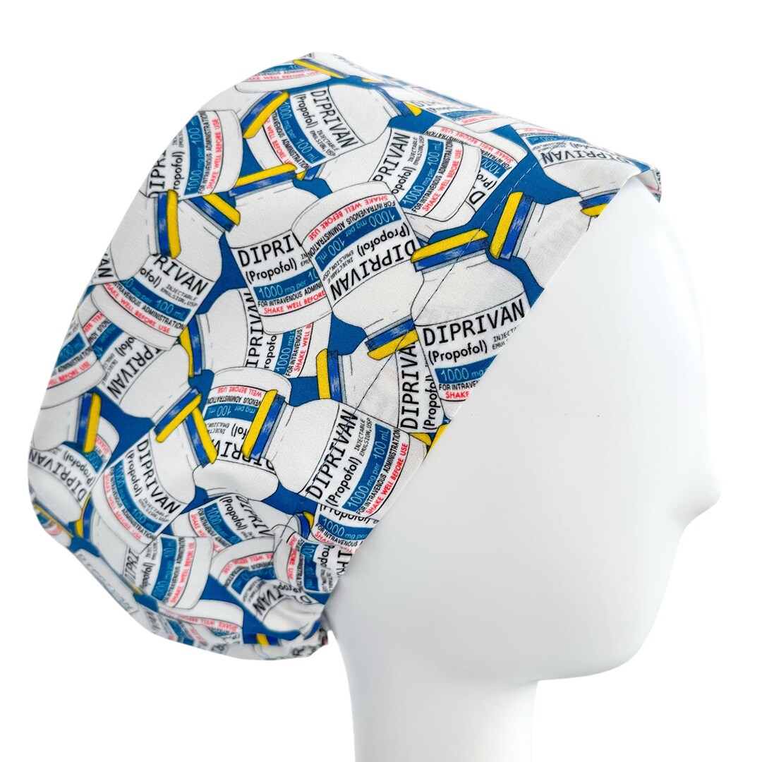 Euro Scrub Cap Propofol, Surgical Hat With an Adjustable Toggle, Custom ...