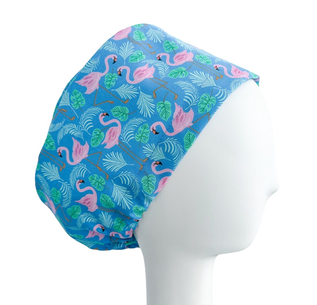 Euro Scrub Cap Flamingo in Ocean Animal Scrub Cap Scrub Caps for Women ...
