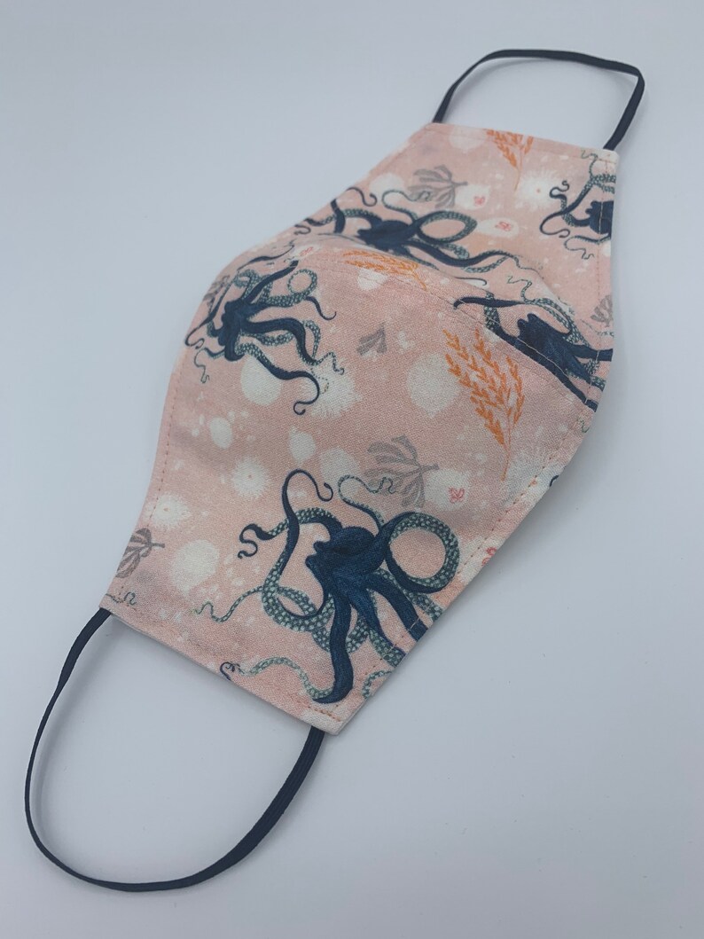 OCTOPUS FACE MASK Octopus In Pink Pattern Kids And Adult | Etsy