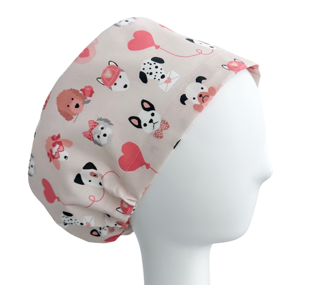 Euro Scrub Cap I Woof You | Valentines Scrub Cap | Scrub Caps for Women ...