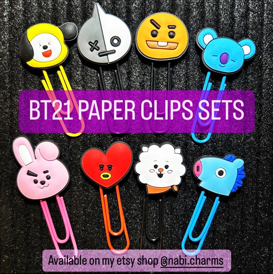 Bt21 Paper Clips Sets - Etsy