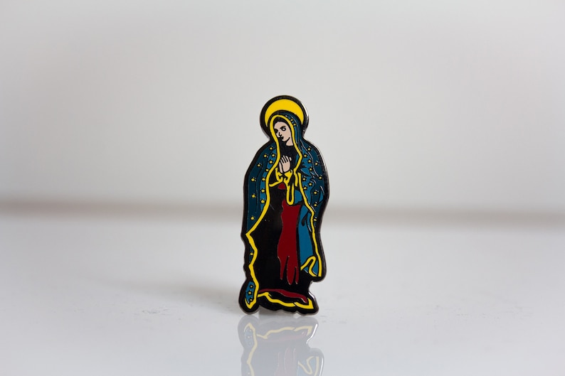 Virgin Mary Enamel Pin - Etsy