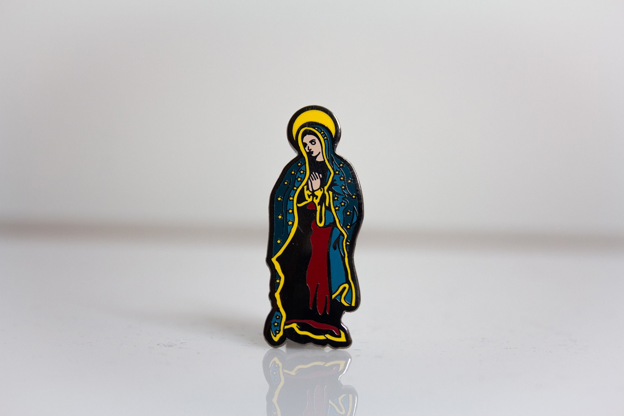 Virgin Mary Enamel Pin - Etsy