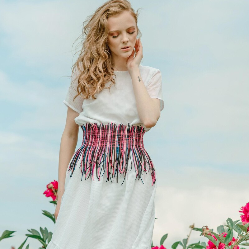 Wide Fabric Belt - Etsy