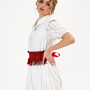 Ready to Ship Red Belt: Handcrafted Obi Belt, Universal Fit & Perfect ...