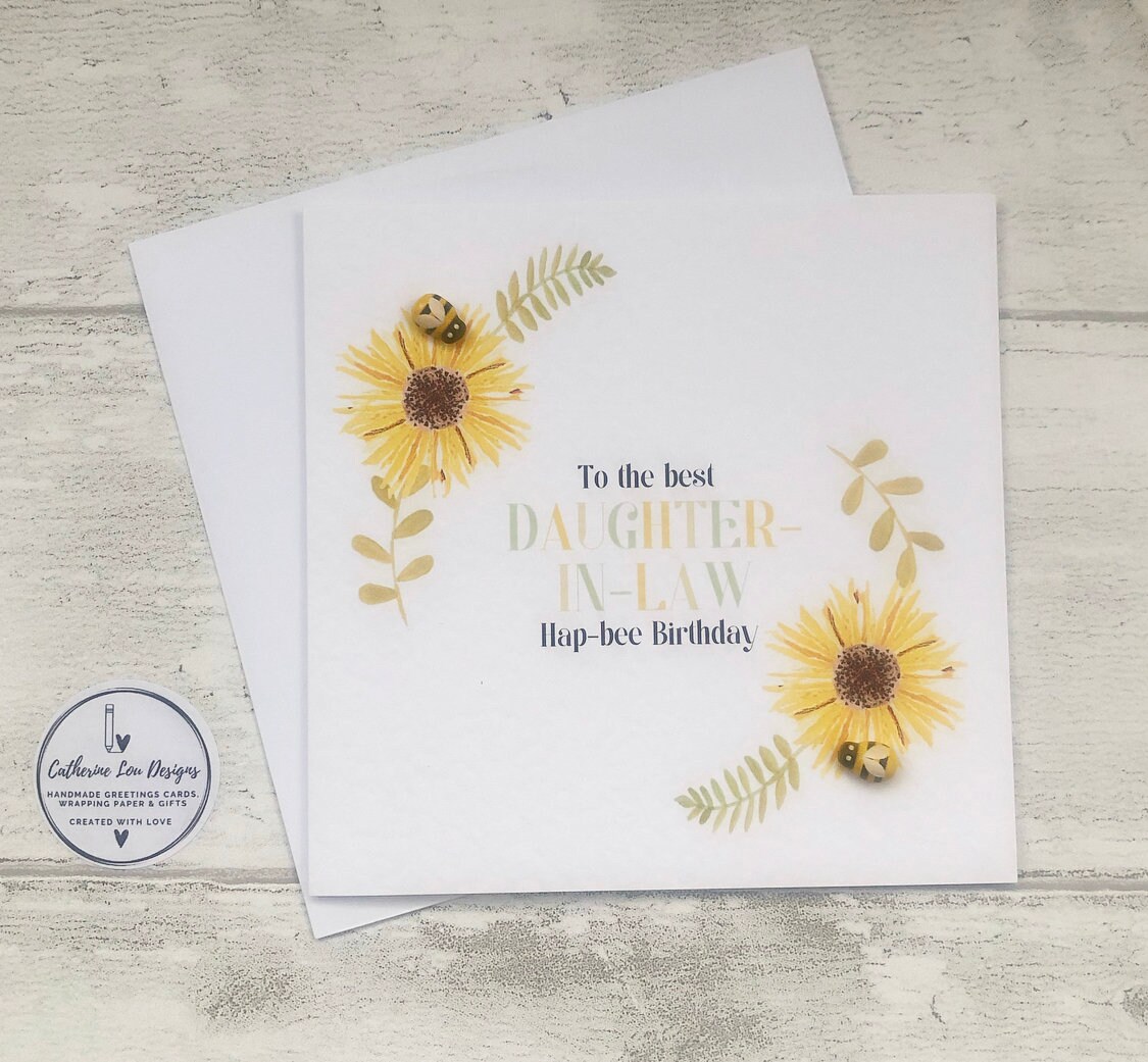 Daughter Happy Birthday Card Hap-bee Birthday Best - Etsy
