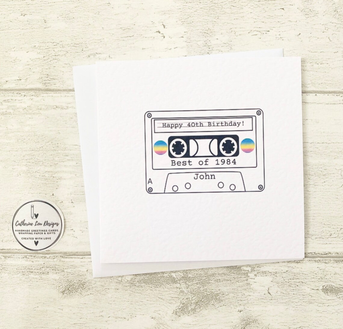 Cassette Tape Birthday Card, Personalised Music Birthday Card, (add ...