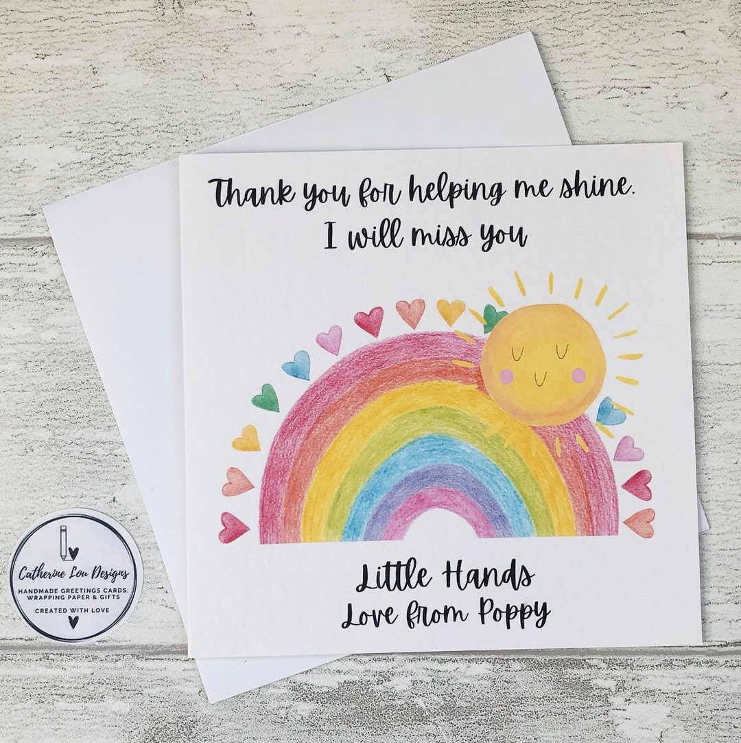 I Will Miss You Teacher Cards