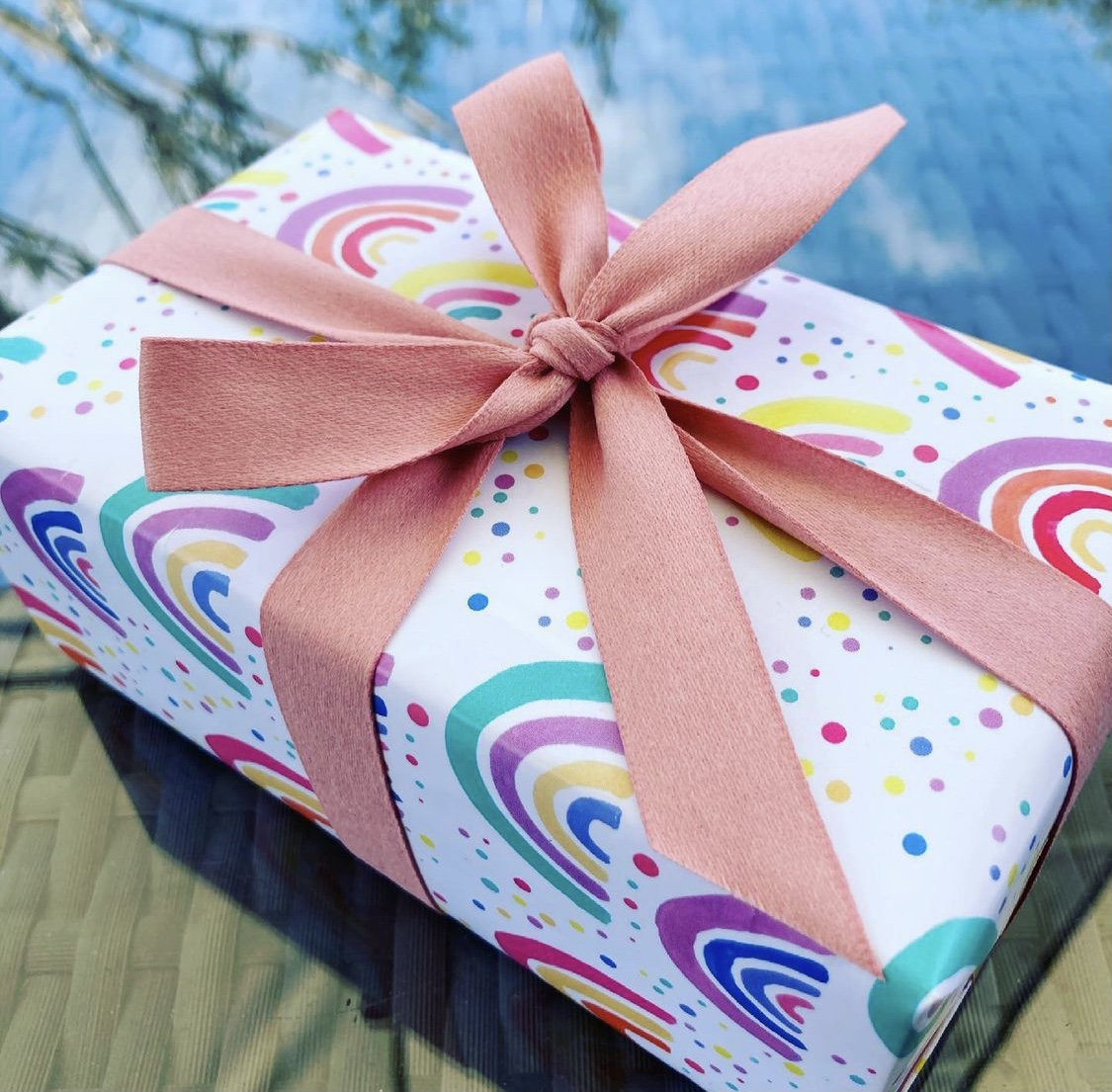 Rainbow Wrapping Paper Sheets, Rainbow Gift Birthday Wrap, Watercolour ...