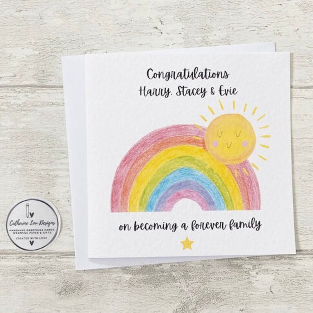 Adoption Card, Congratulations Adoption Greeting Card, Personalised ...