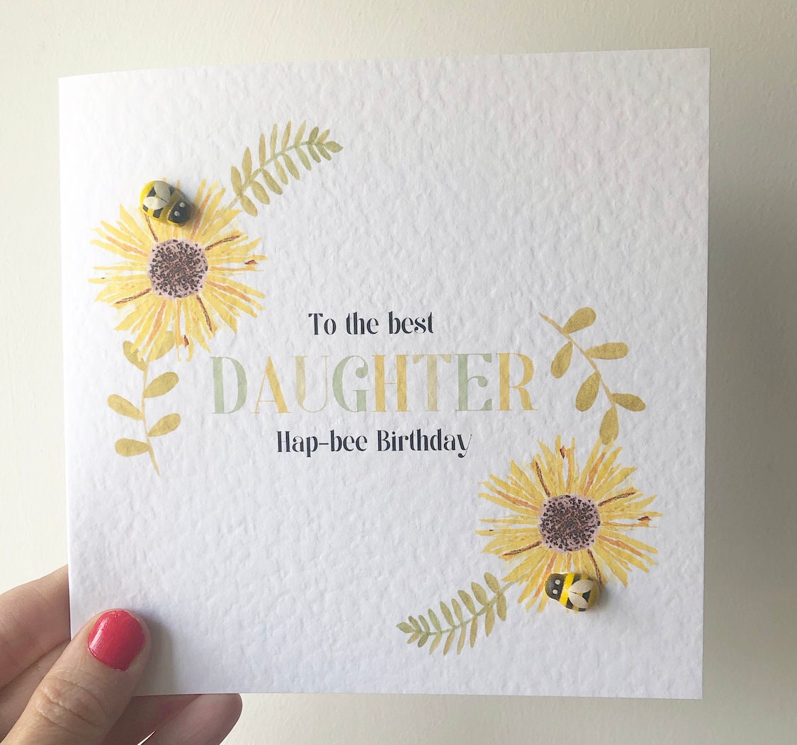 Daughter Happy Birthday Card Hap-bee Birthday Best - Etsy