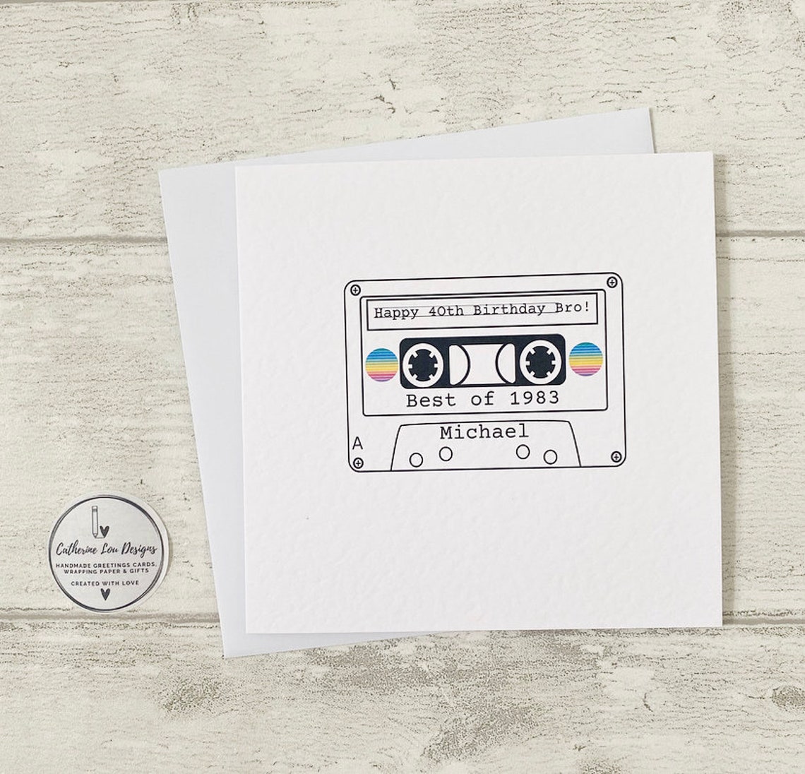 Cassette Tape Birthday Card, Personalised Music Birthday Card, (add ...