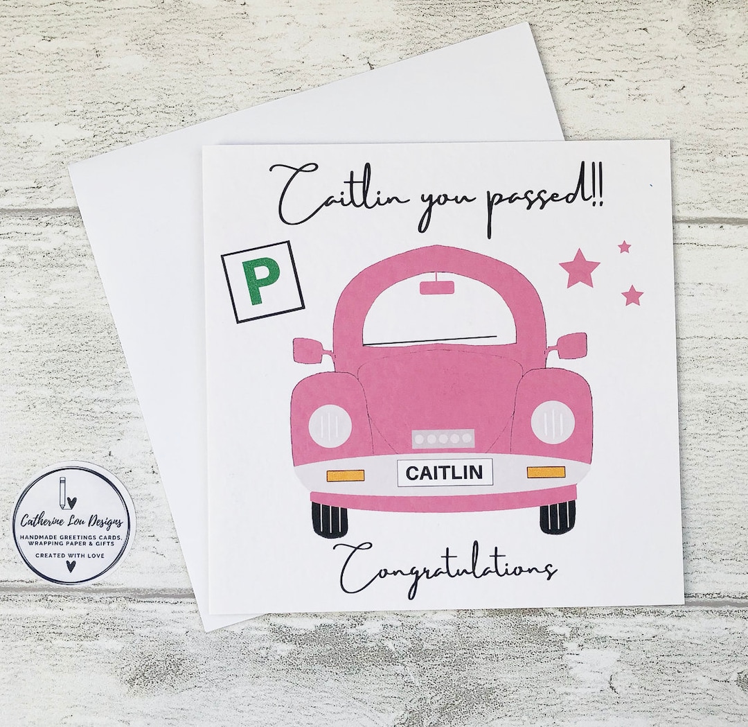 Passed Driving Test Card, New Learner Driver, Congratulations You've ...