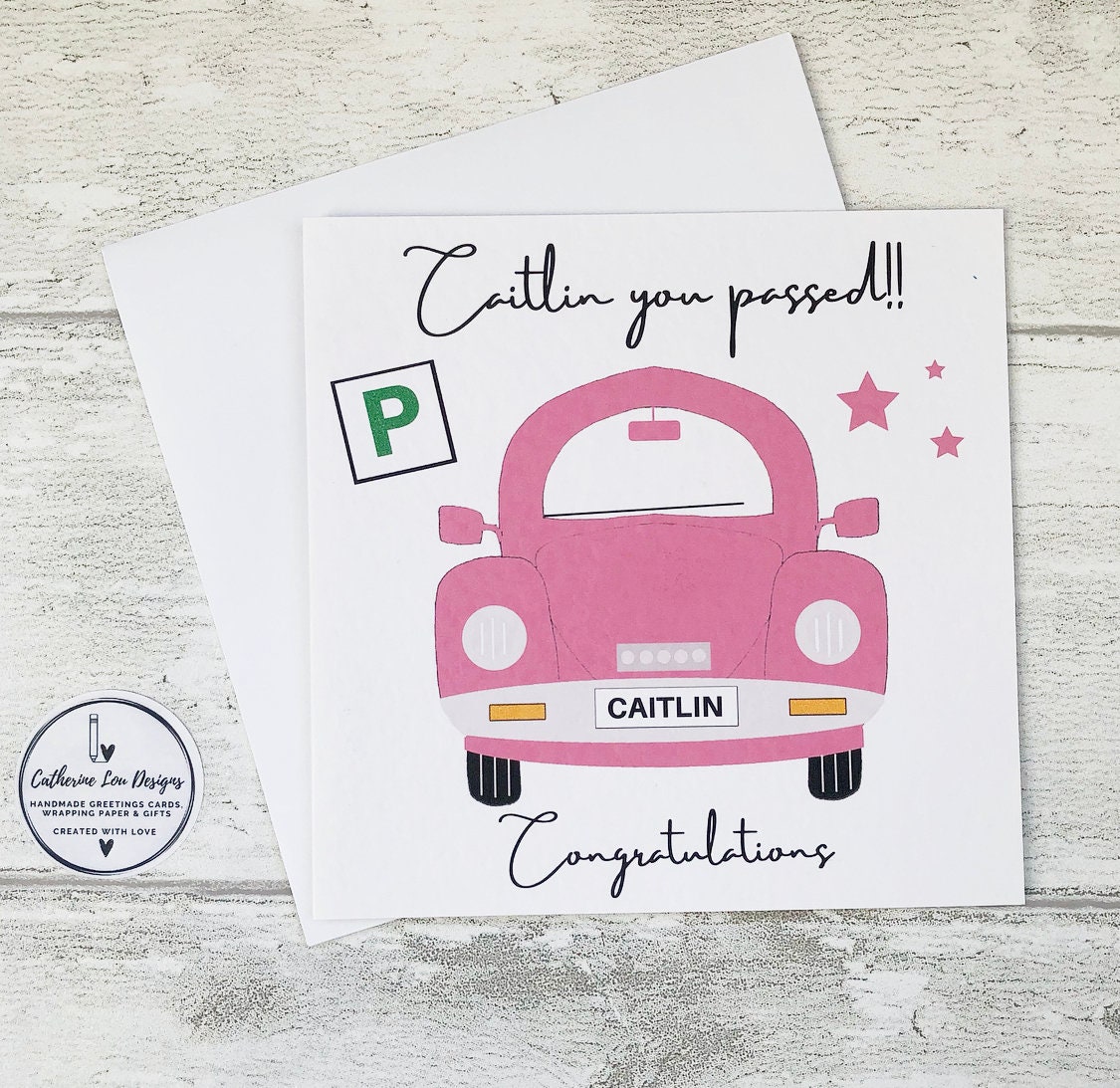Passed Driving Test Card, New Learner Driver, Congratulations You've ...