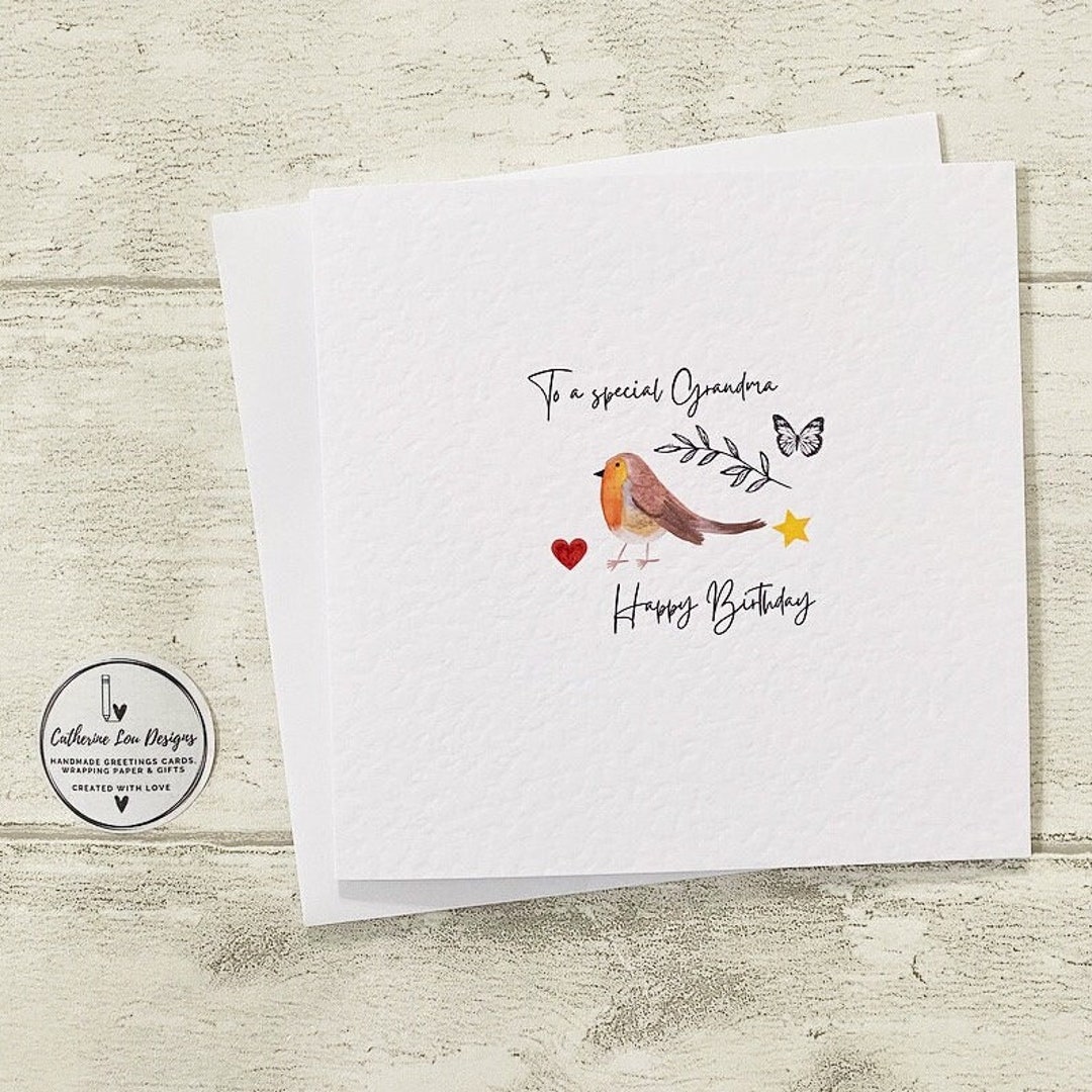 Robin Birthday Greeting Card, Red Robin Bird Birthday Card, Special ...