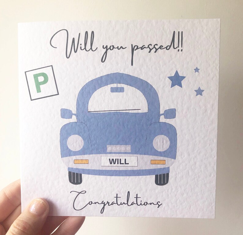 Passed Driving Test Card New Learner Driver P or L Plate | Etsy UK
