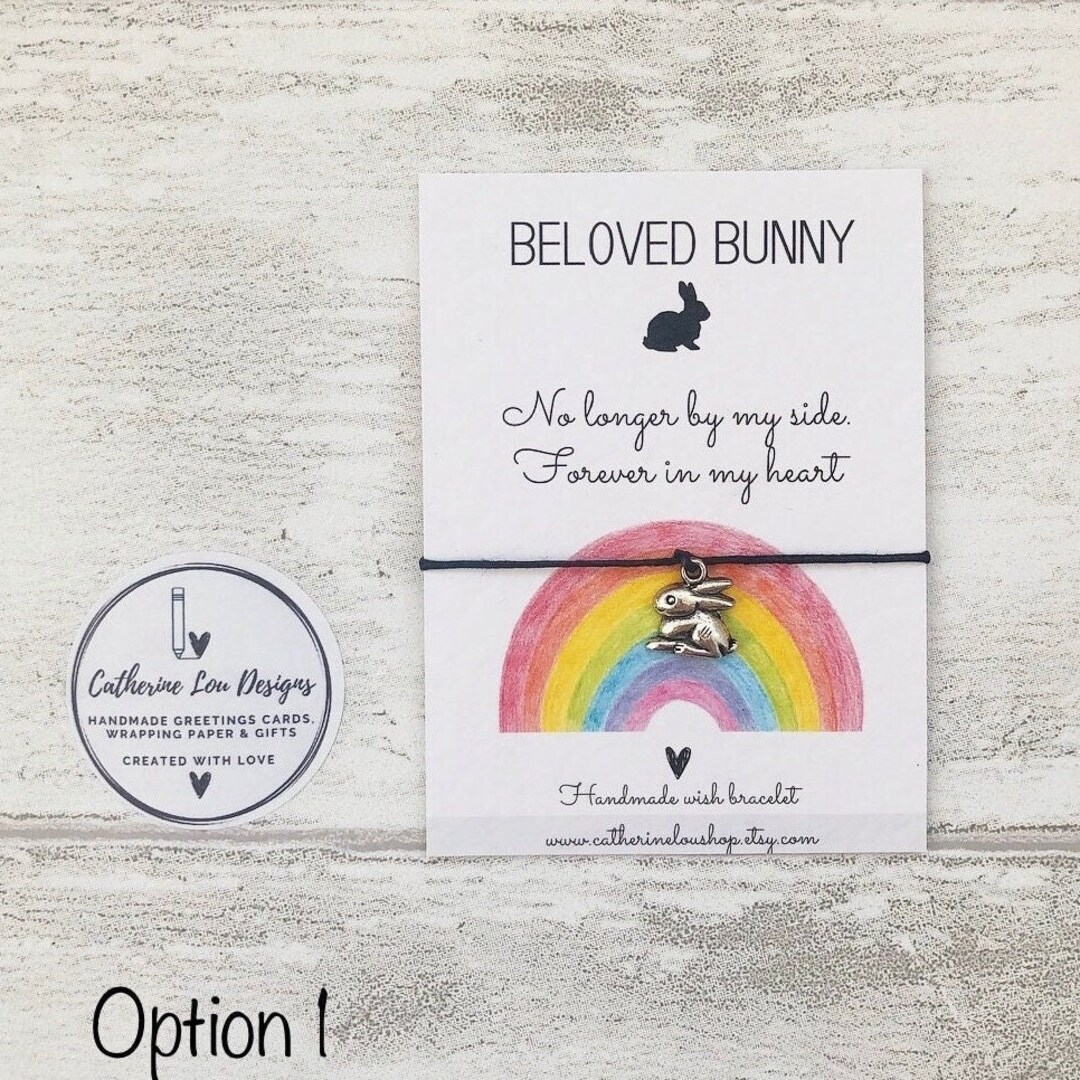 Rabbit Sympathy Gift, Pet Loss Gift Rabbit, Bunny Rainbow Bridge ...