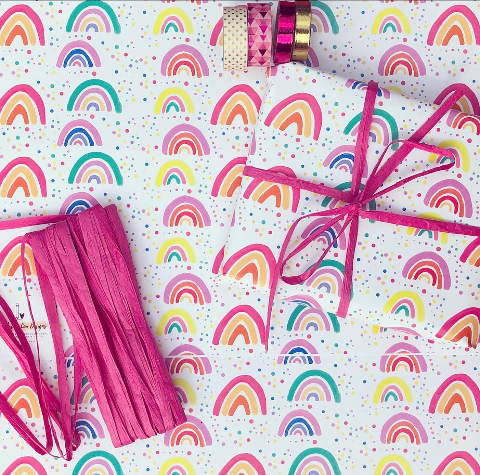 Rainbow Wrapping Paper Sheets Rainbow Gift Birthday Wrap | Etsy UK