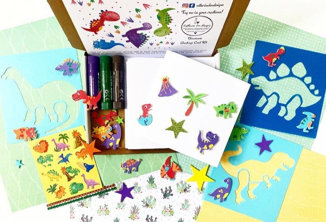 Craft Kit for Kids, Dinosaurs Craft Kit Box, Art Supplies to Make 6 ...