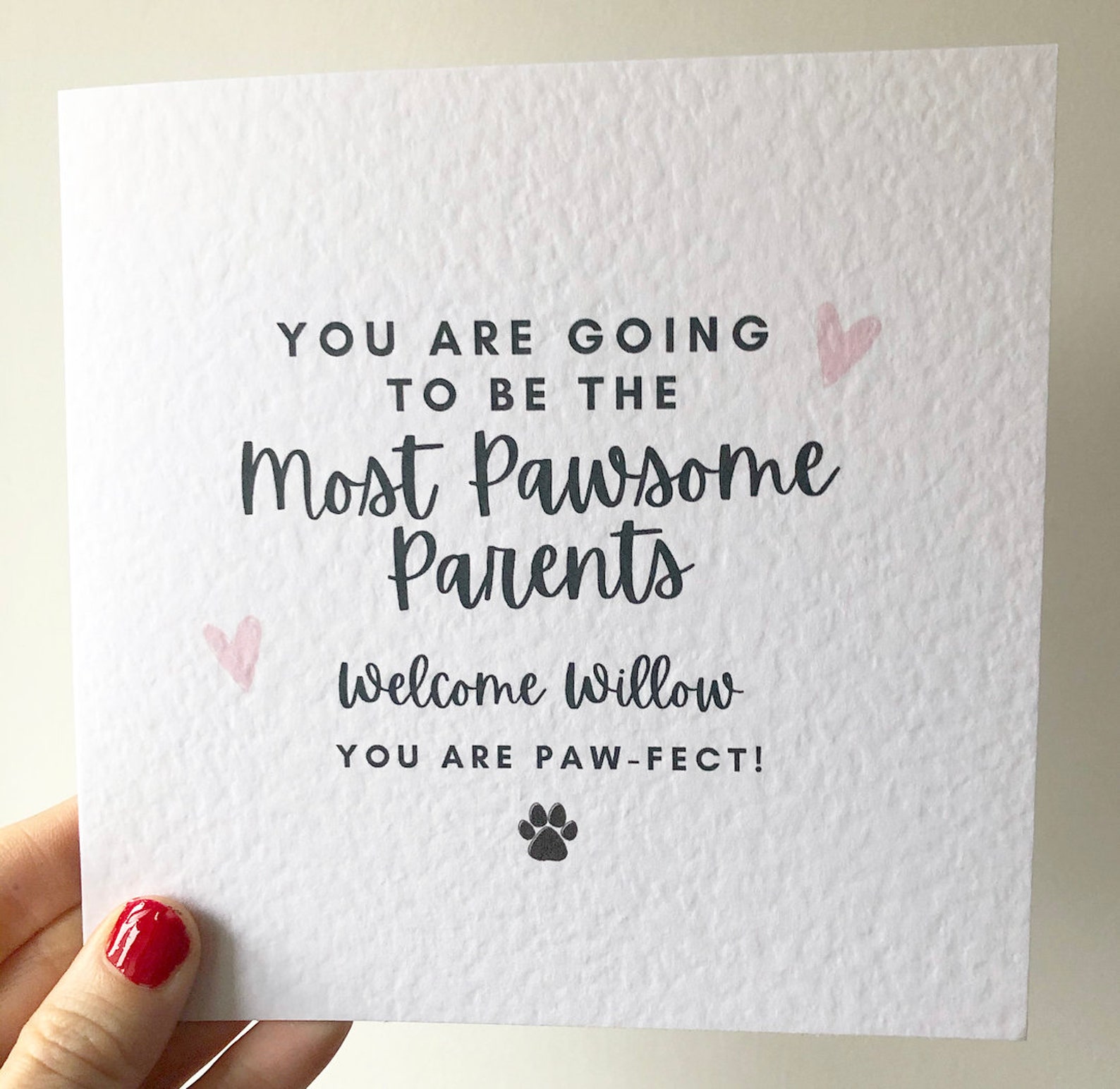 New Puppy Card Welcome New Dog in Pink or Blue. Pawsome - Etsy UK