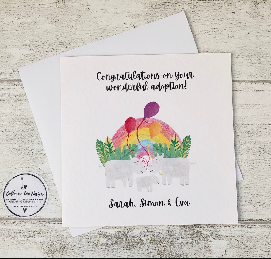 Adoption Card Congratulations Adoption Greeting Card - Etsy UK