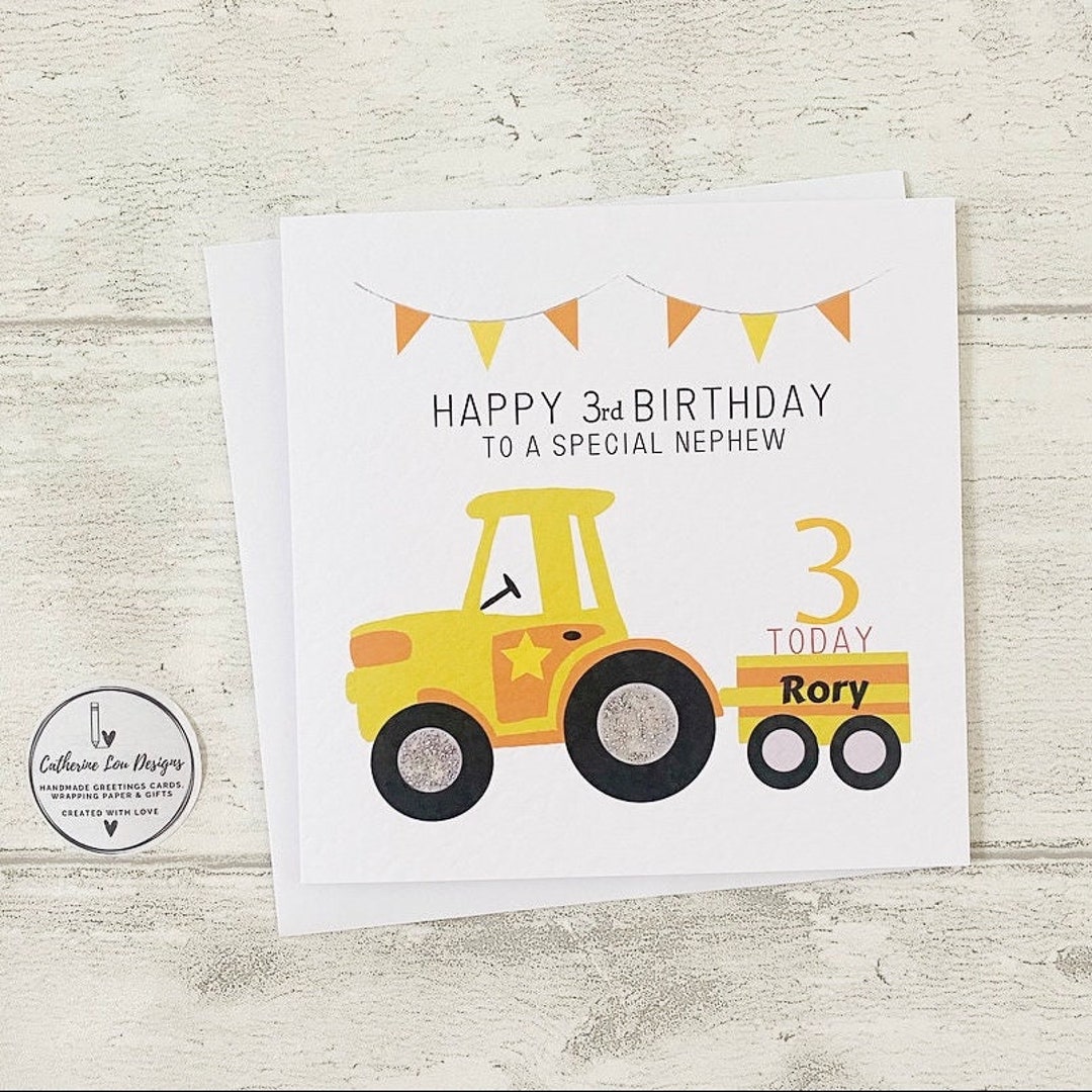 Tractor Birthday Card, 1st, 2nd, 3rd, 4th, 5th, 6th, 7th, 8th, 9th any ...