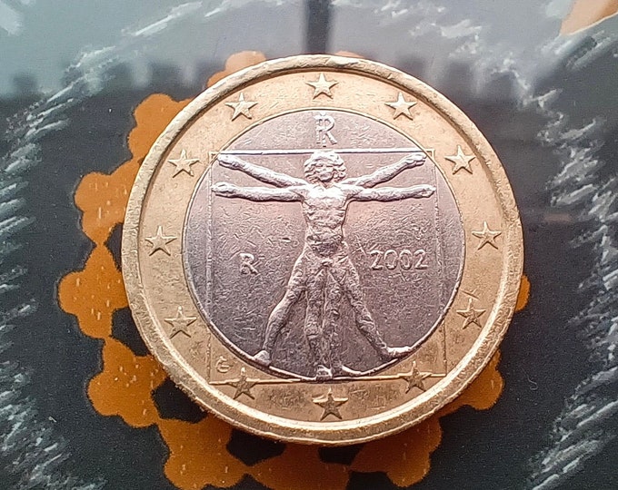 1 Euro 2002 Italy Rare Coin Leonardo Da Vinci Some Mint Errors - Etsy