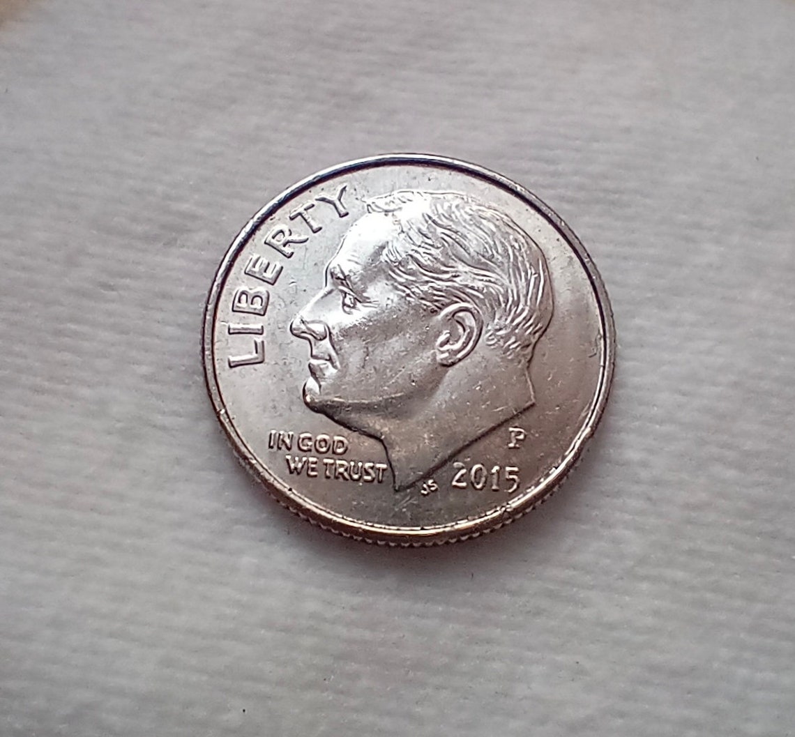 Dime 2015 P Roosevelt Dime Multiple Errors US Coin Die Error Rotated ...