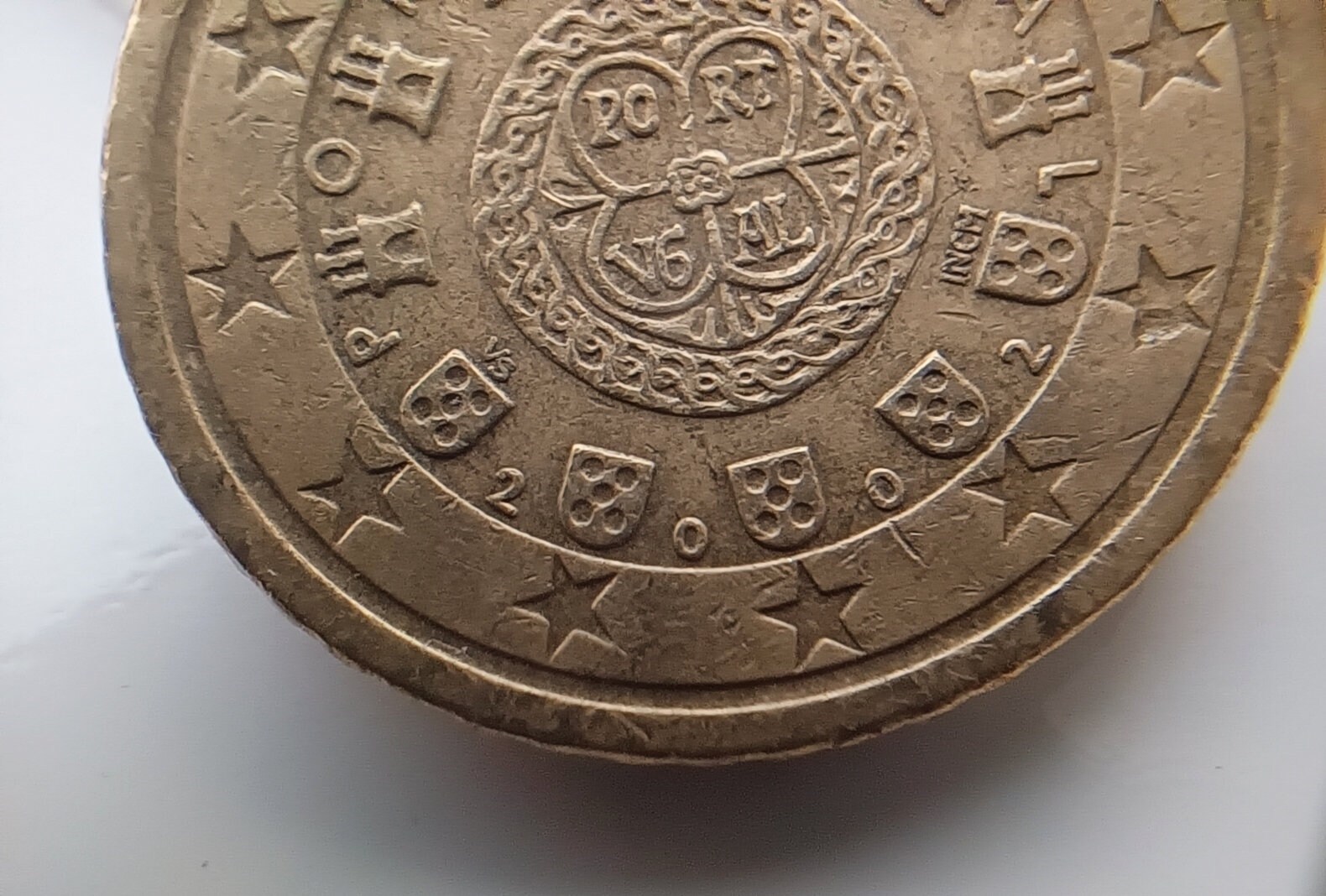 50 Euro Cent Portugal 2002 Rare Coin With Some Mis-minting - Etsy