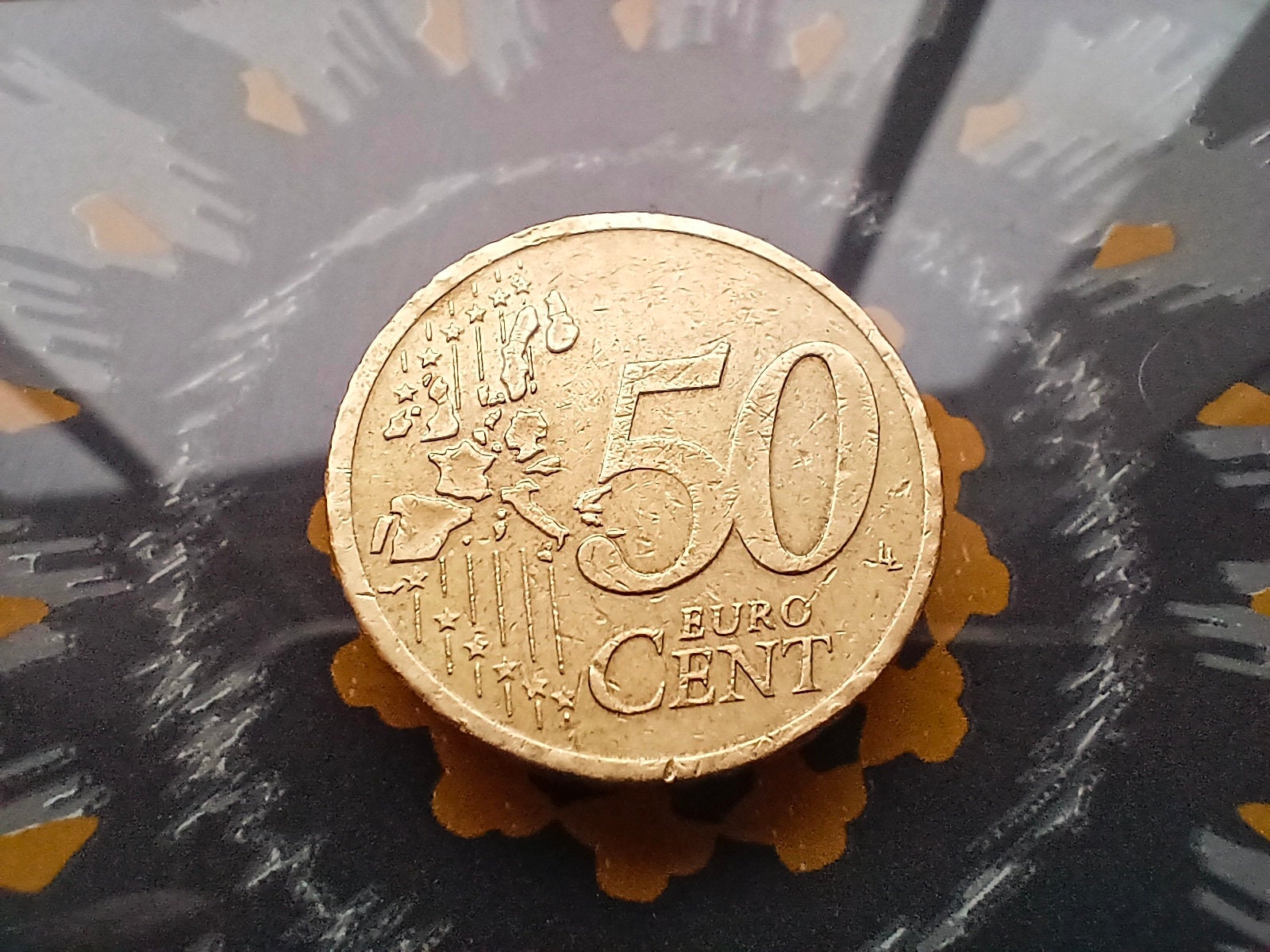 Germany 50 Euro Cent 2002 NO MINT LETTER Unique Error Rare Coin ...