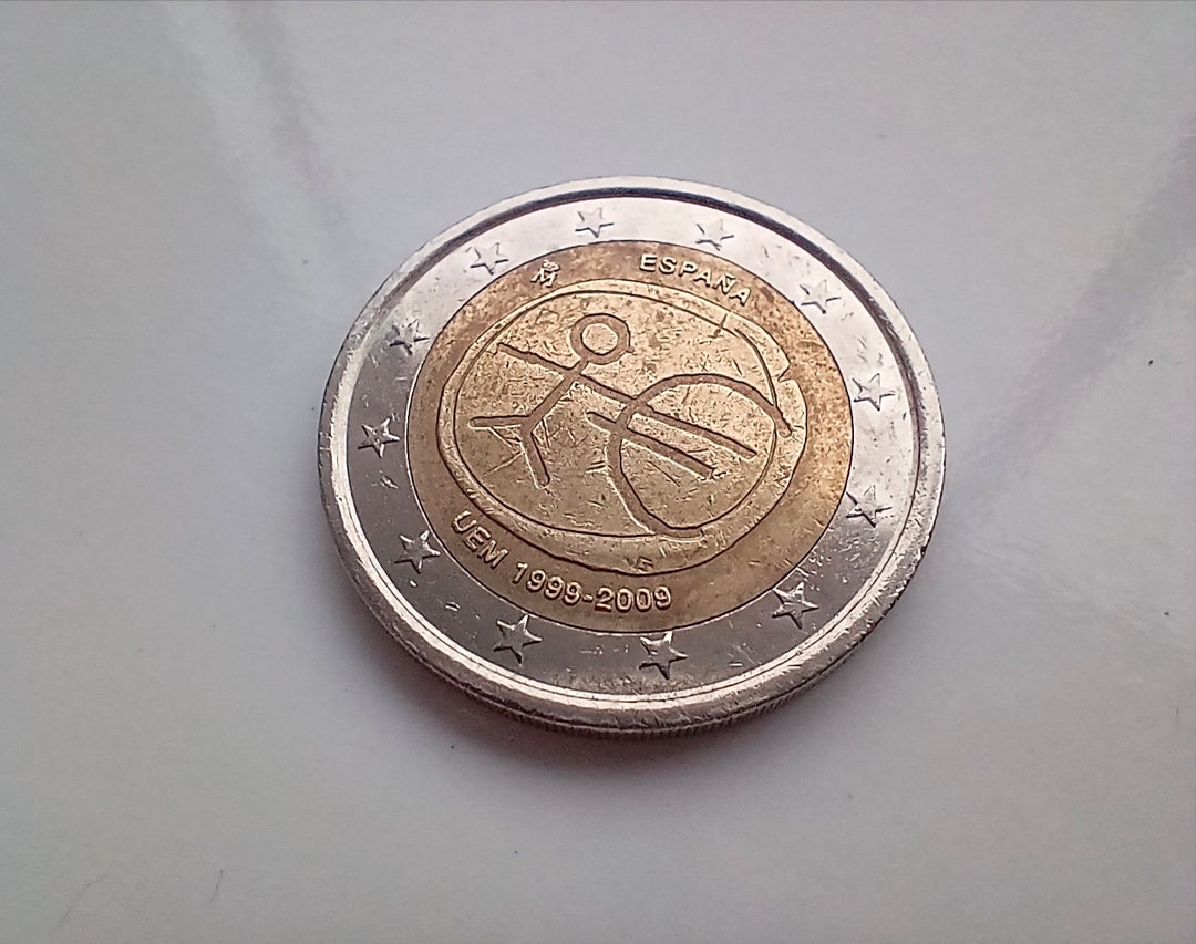 2 Euro Spain 10 Years of EMU 1999-2009 Rare Coin Commemorative Coin ...